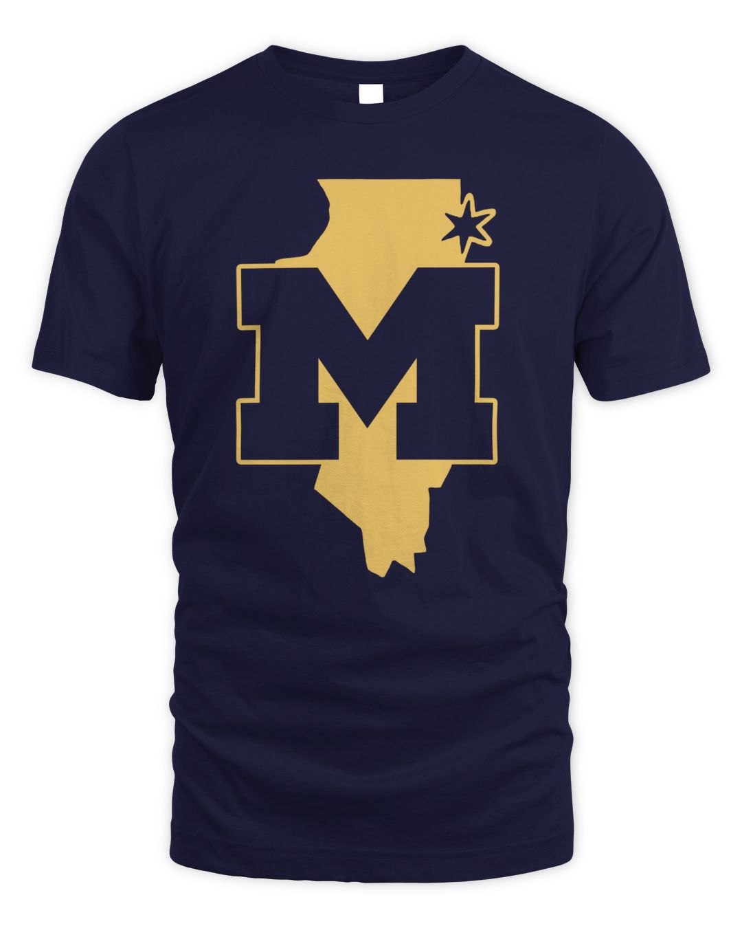 University of Michigan M Den Chicago Pop-Up Map Shirt