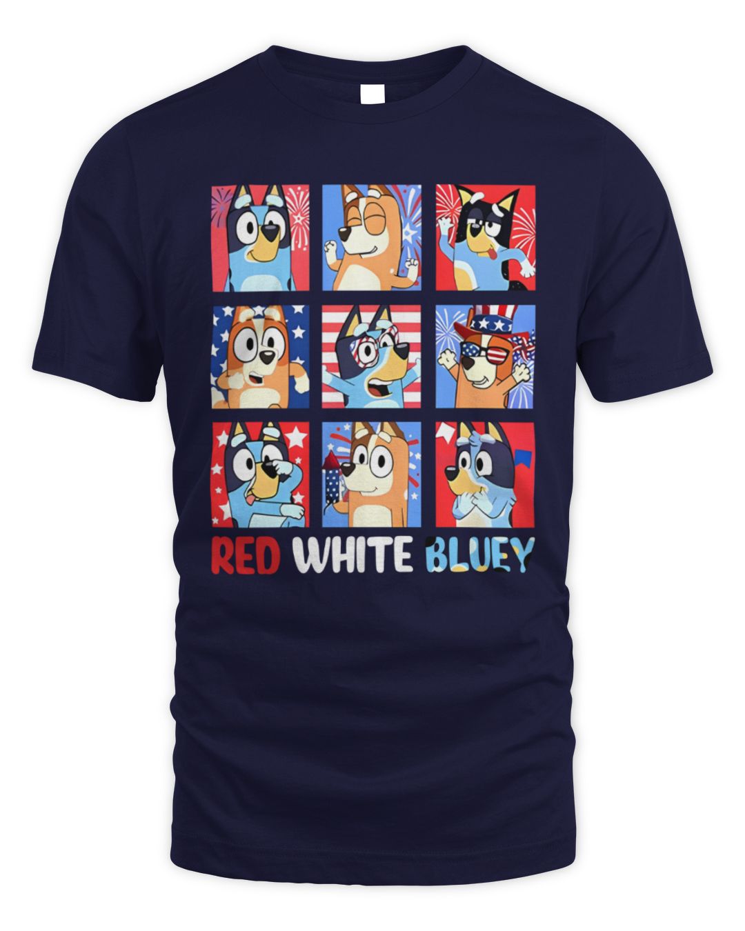 Bluey Red White Blue Love 4th Of July America Independence Day ...