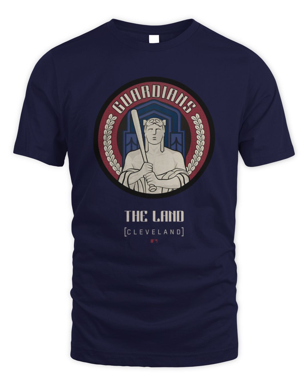 Men's Cleveland Guardians Navy 2024 City Connect Large Logo T-Shirt