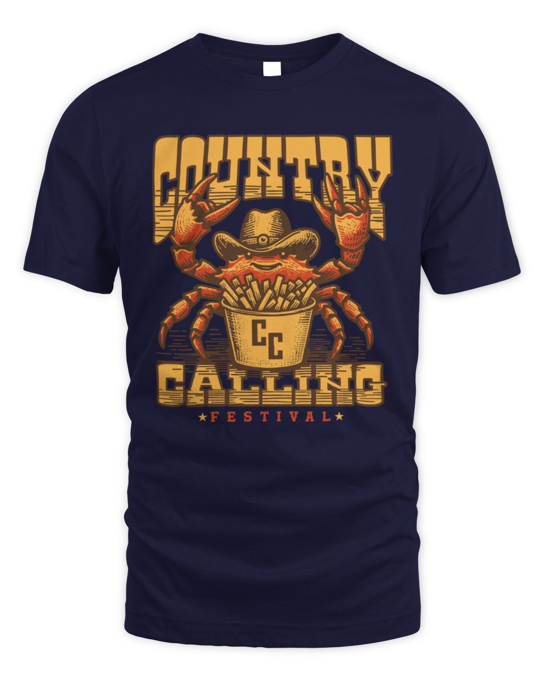 Oceans Calling Festival Merch Country Calling Crab Lineup Shirt Black