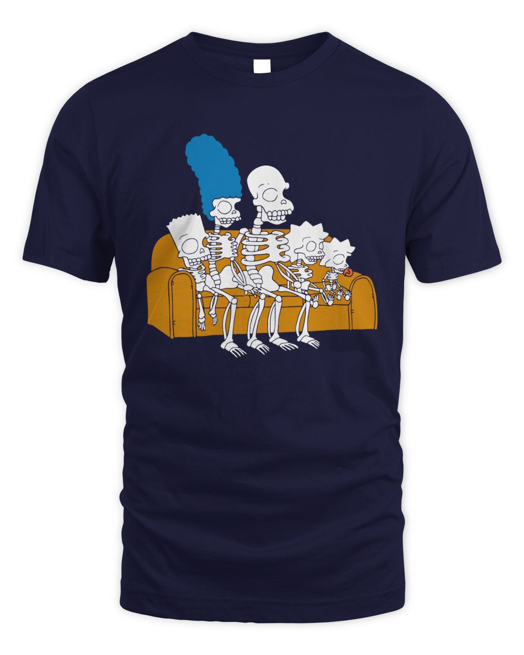 The Simpsons Skeleton Family On Couch T Shirt