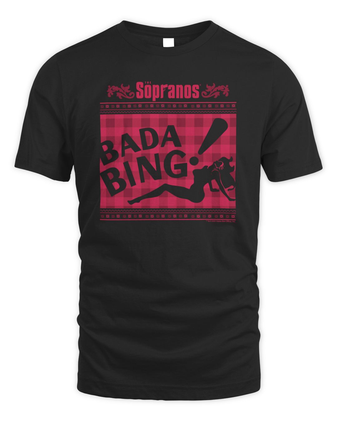 The Sopranos Bada Bing Holiday Logo Black Shirt