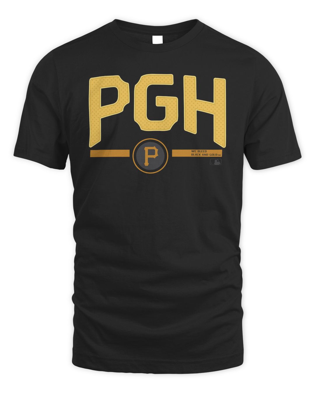 PGH Logo Men's Pittsburgh Pirates Black 2023 Logo Tee | Ahoged