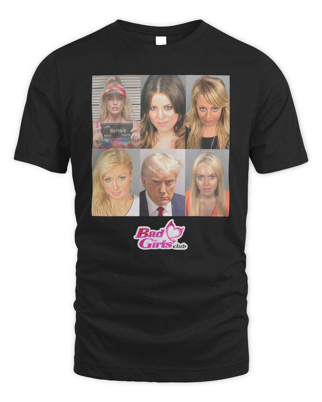Bejeweled Stickers Merch Trump Mugshot Bad Girls Club Tee