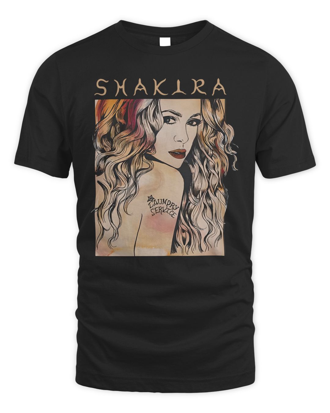 Shakira Merch Store Laundry Service Illustrated Tee