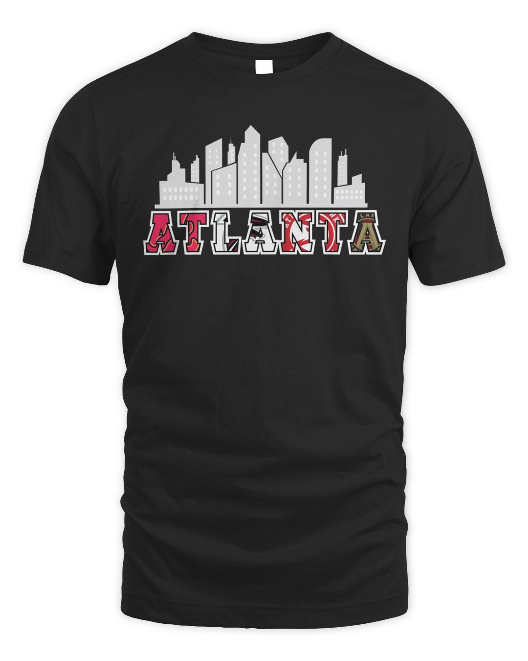 ATL Skyline Atlanta Sports Teams Shirt 2023 Black