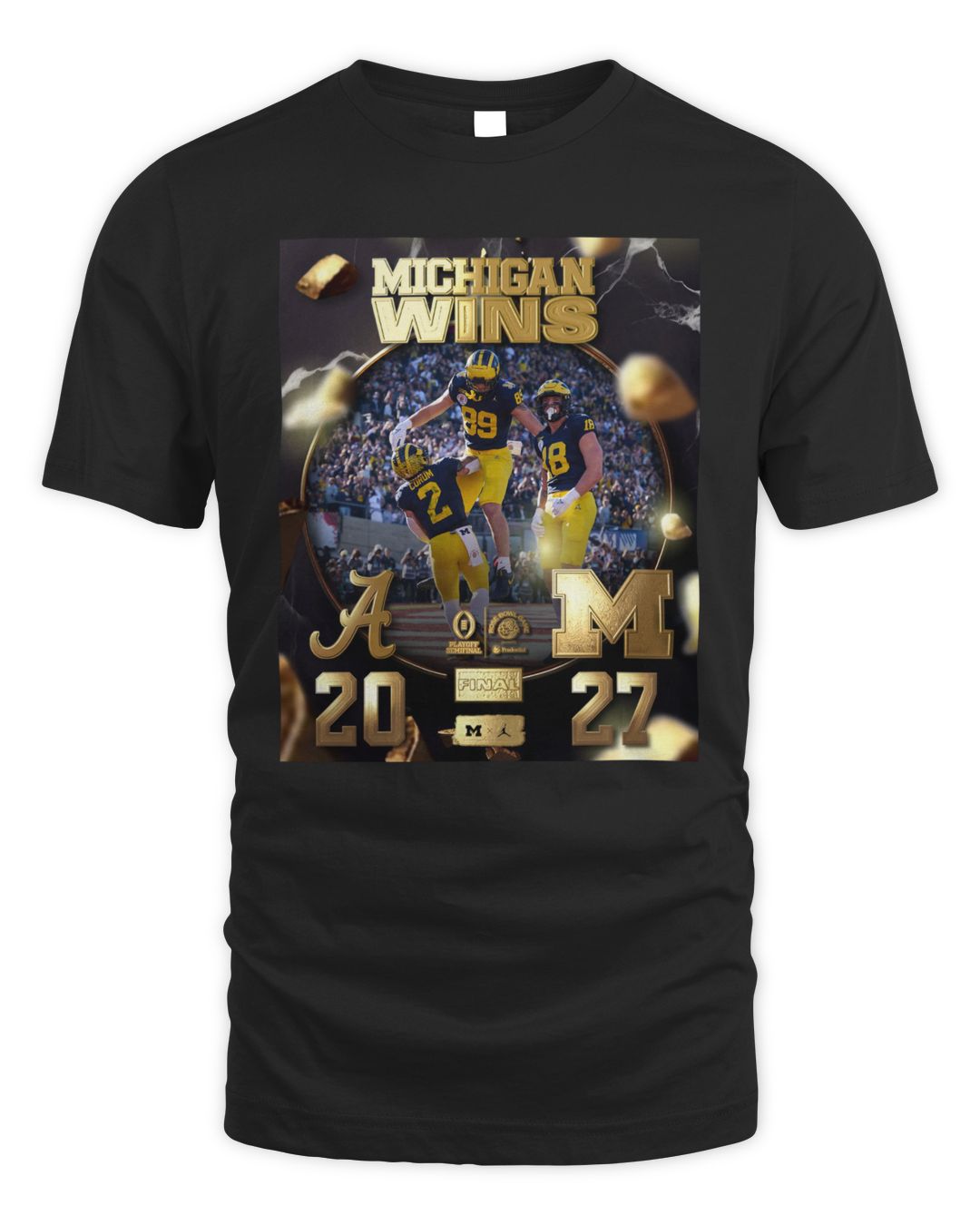 Michigan Win 20 Final 27 Alabama 2024 Rose Bowl Champions Shirt ...
