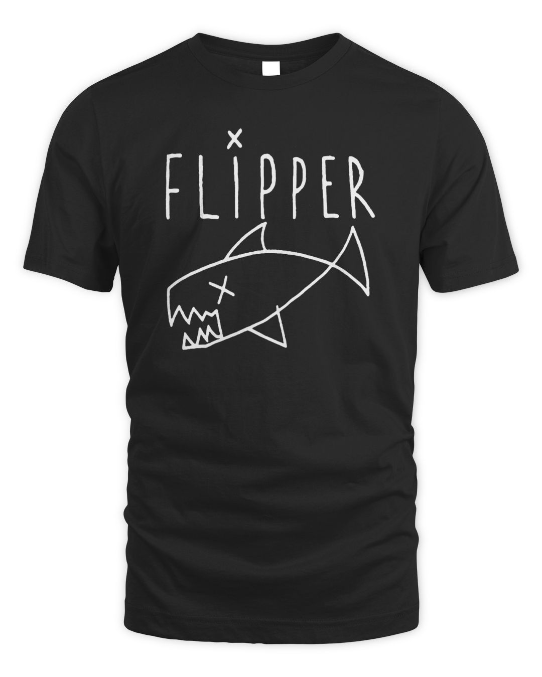 Flipper Merch Classic Long Fish Logo Black T-Shirt