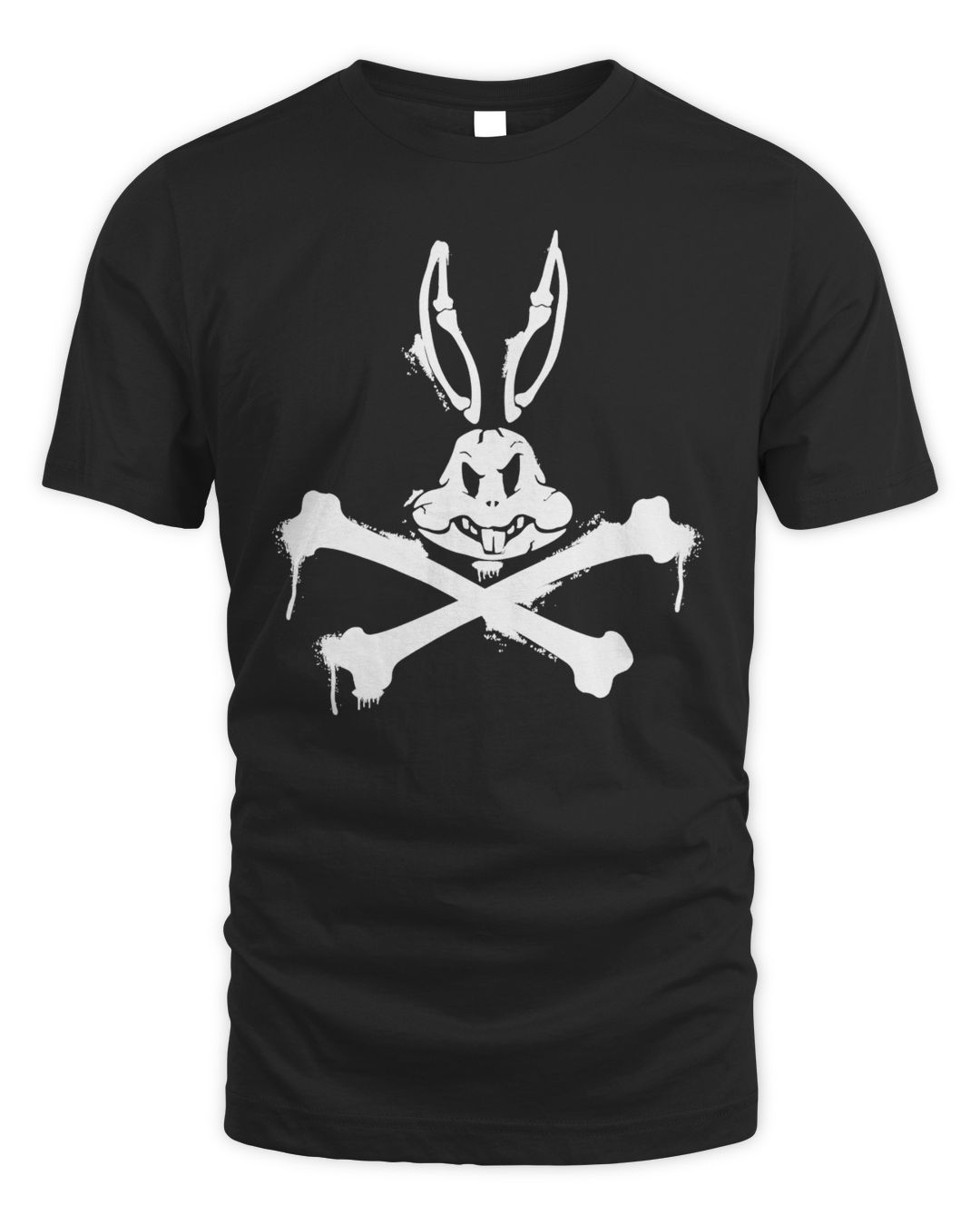 Bugs Bunny Looney Tunes Freeze Max Melted Skeleton Tee Black