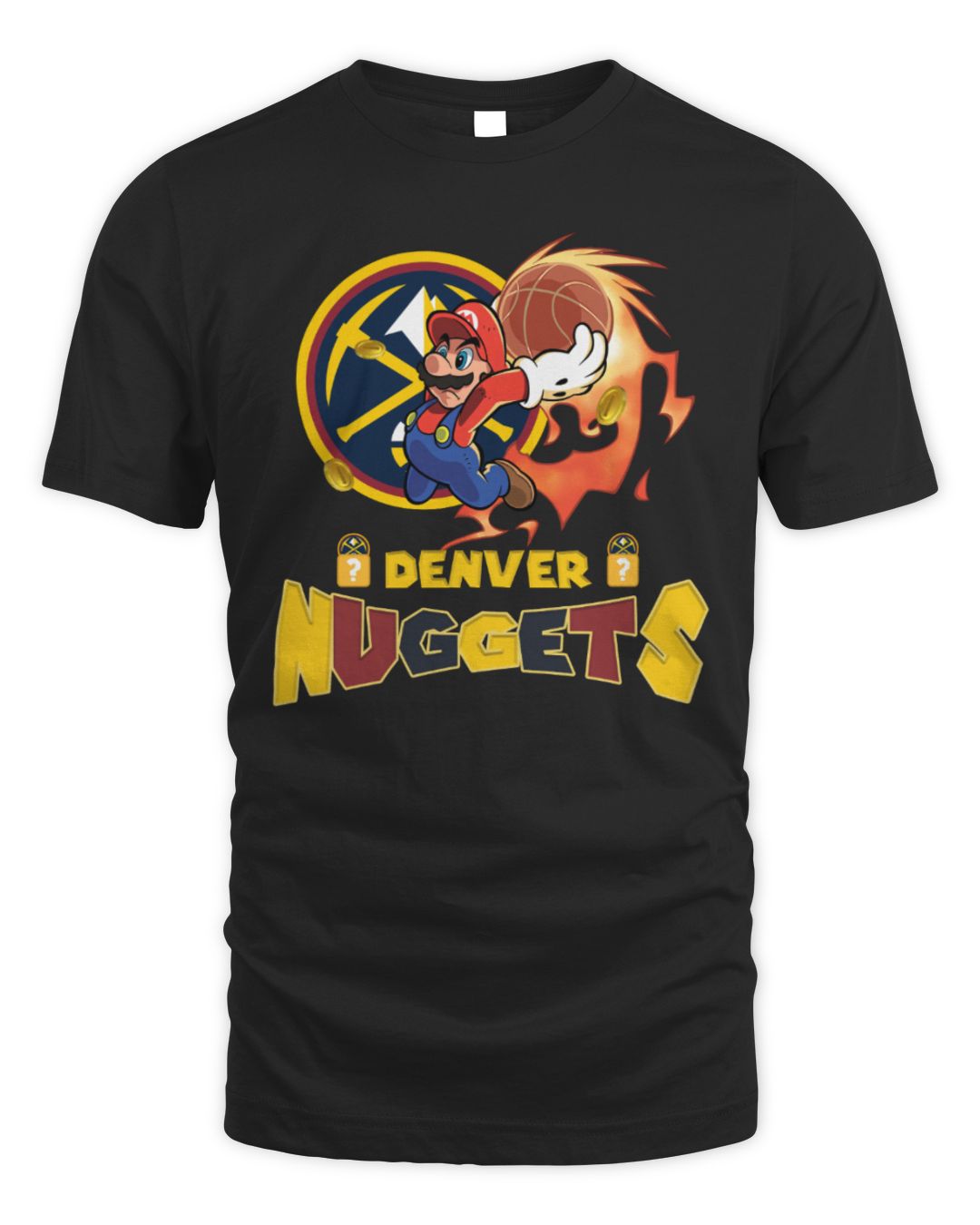 Official Super Mario Basketball Denver Nuggets Logo Shirt