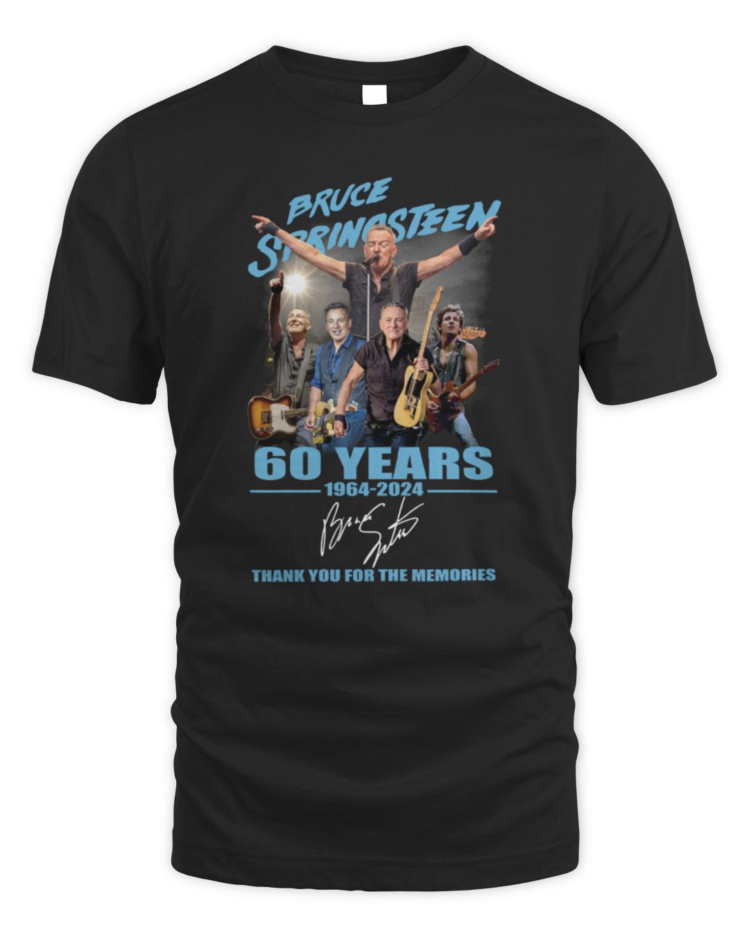 Bruce Springsteen Merch 60 Years Of The Memories 1964-2024 T-Shirt