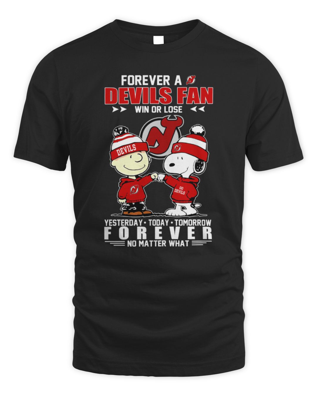 Peanuts Snoopy x Charlie Brown Forever A New Jersey Devils Fan Win Or ...