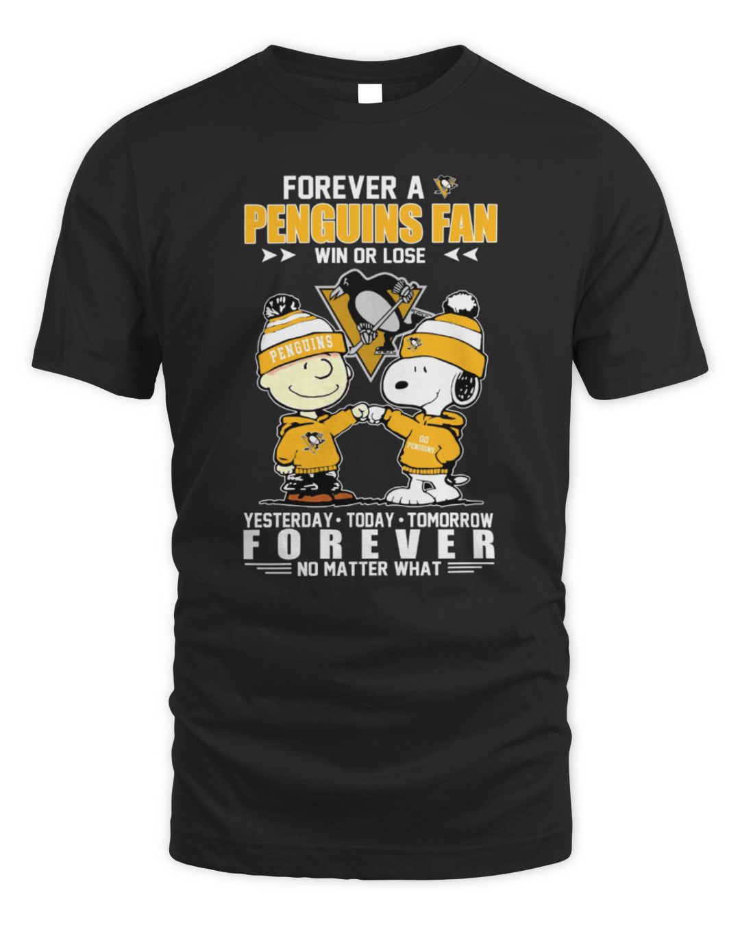 Peanuts Snoopy x Charlie Brown Forever A Pittsburgh Penguins Fan Win Or ...