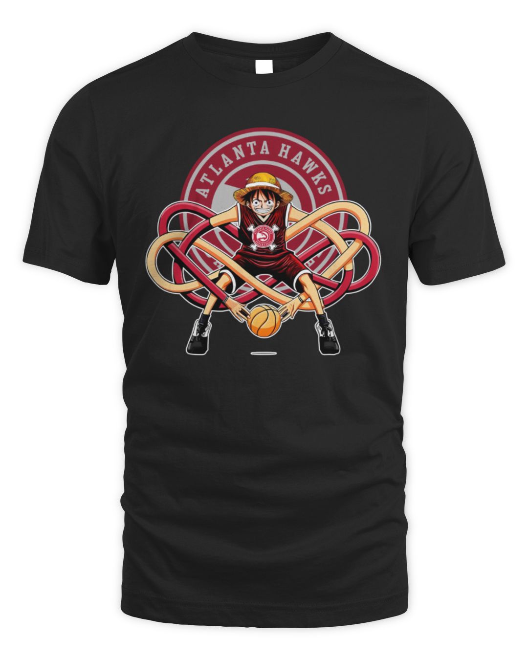 Atlanta Hawks X One Piece Monkey D Luffy Anime 2024 Shirt | Ahoged