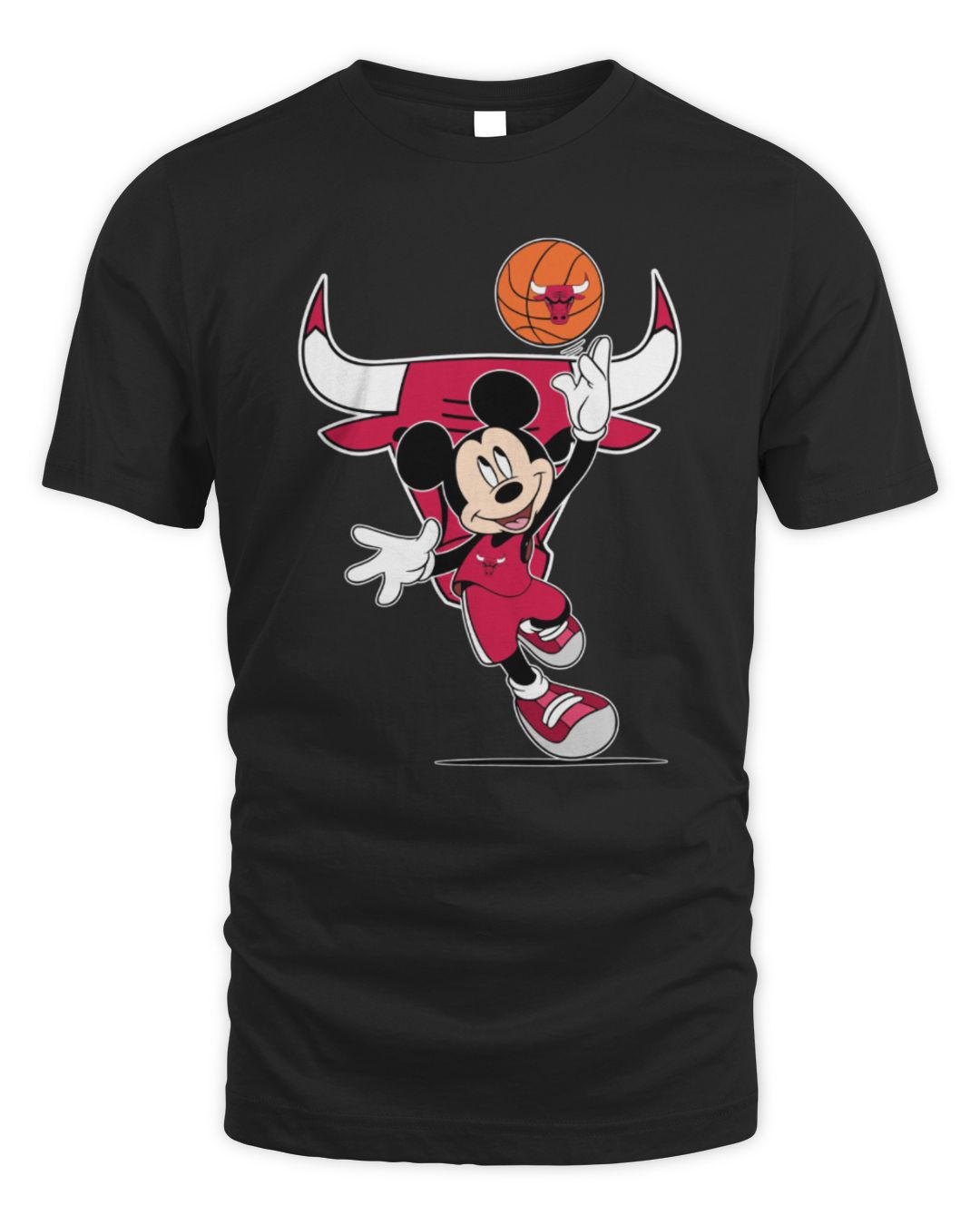 Mickey Mouse Player Chicago Bulls Shirt Black
