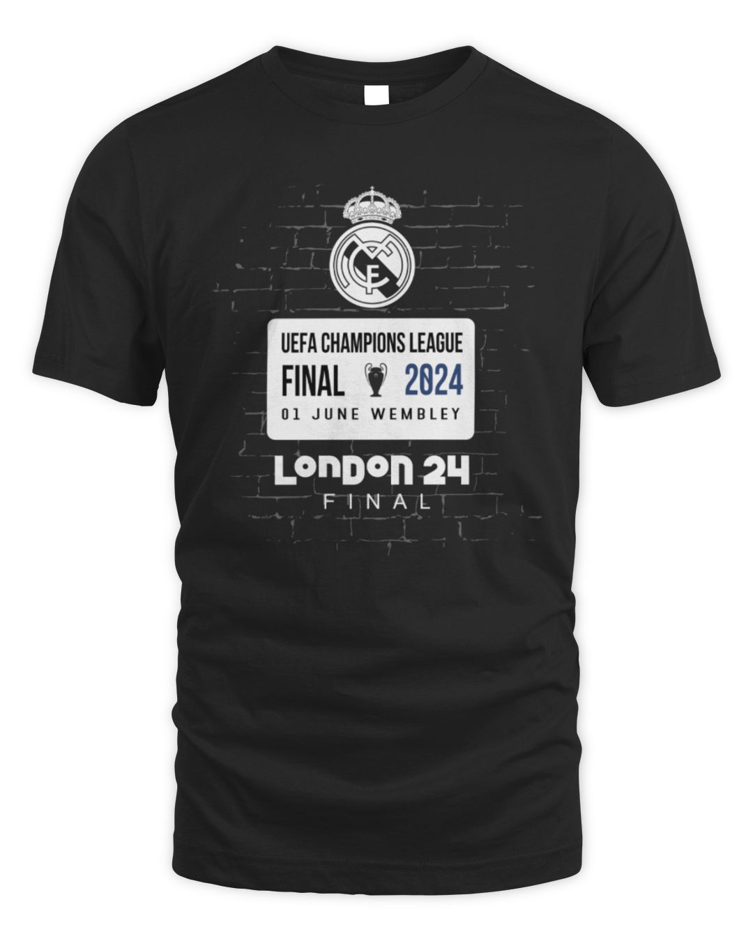 Official UCL Final London 01 June Wembley 2024 Bricks Logo Hoodie