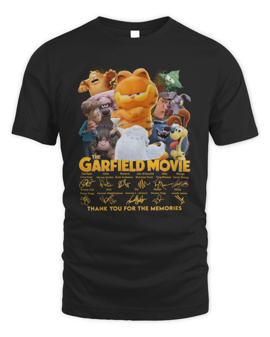 The Garfield Movie Thank You For The Memories T-Shirt Black