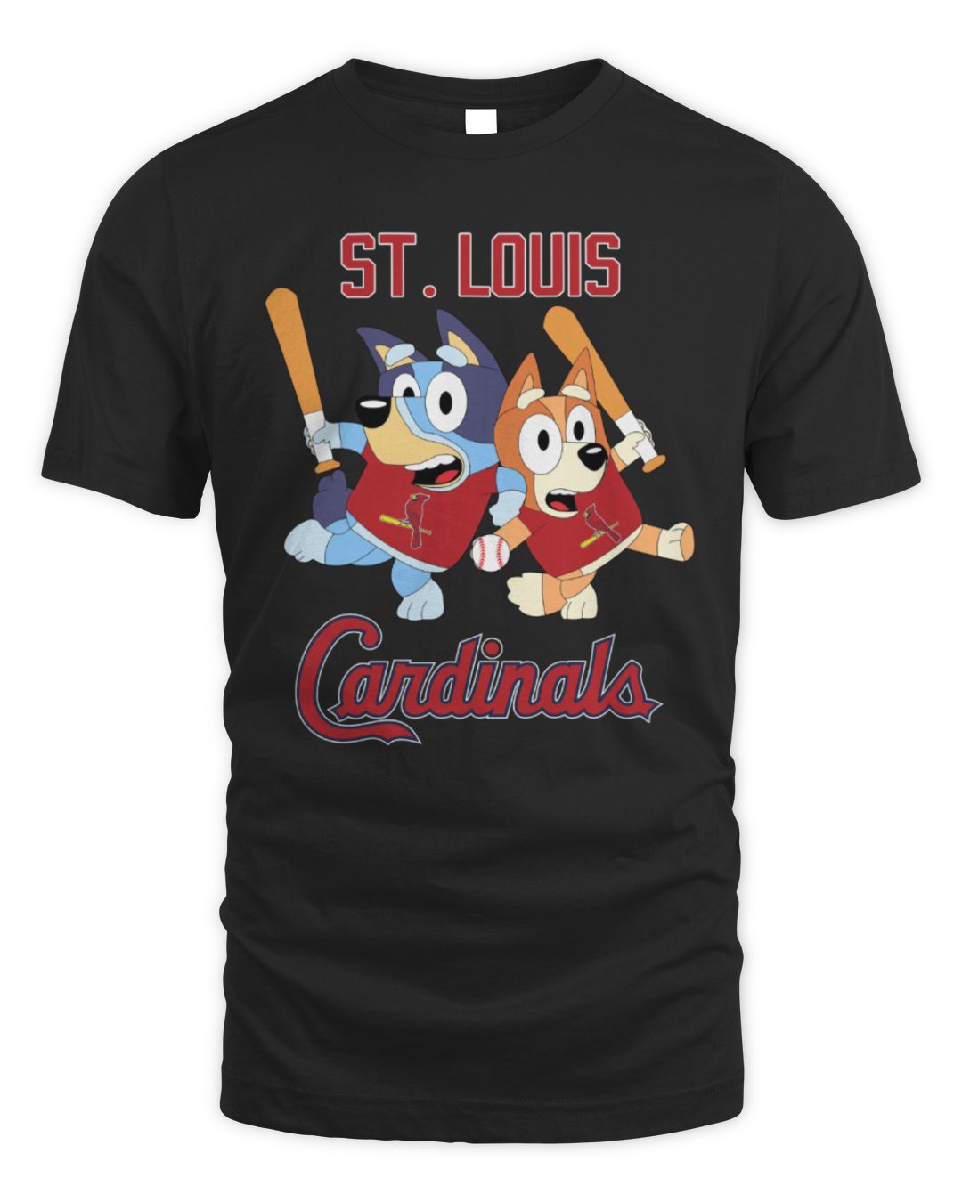 Official St. Louis Cardinals x Bluey And Bingo Playing 2024 Tee