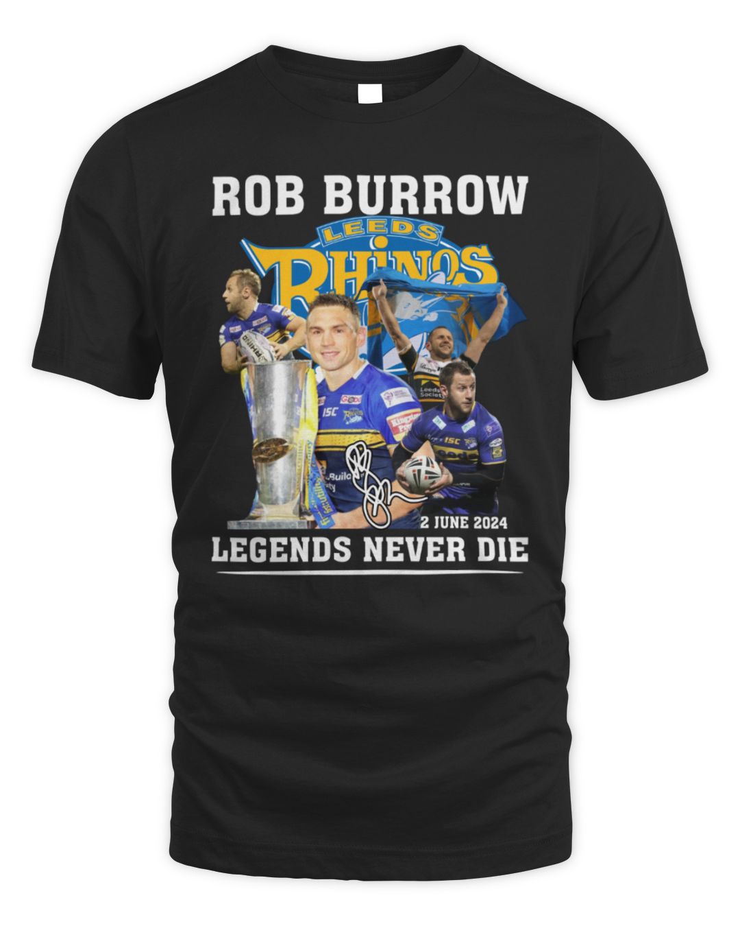 Official Rob Burrow Legends Never Die 2024 Signature Hoodie