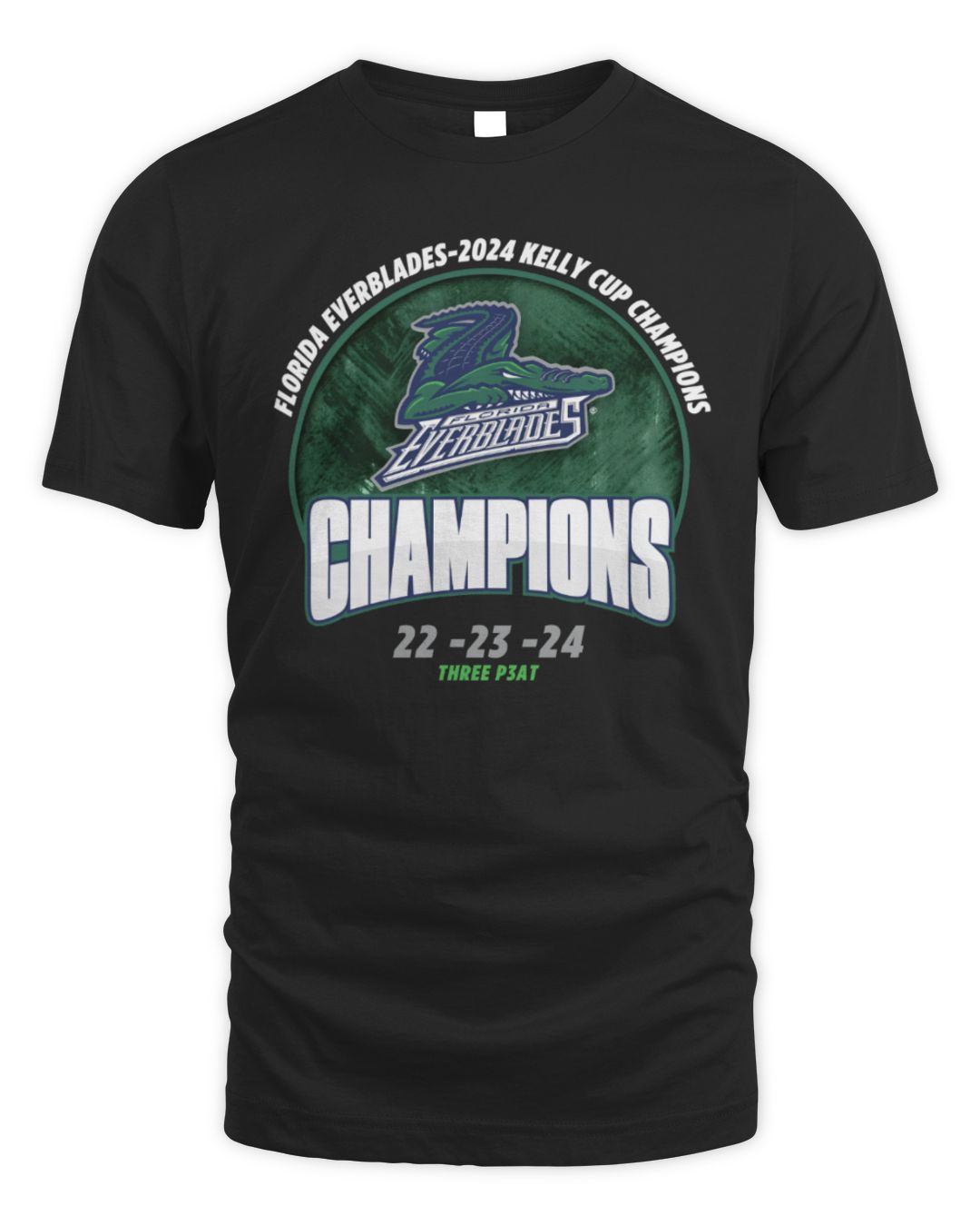 2024 Kelly Cup Champions Florida Everblades Three Peat Logo Shirts