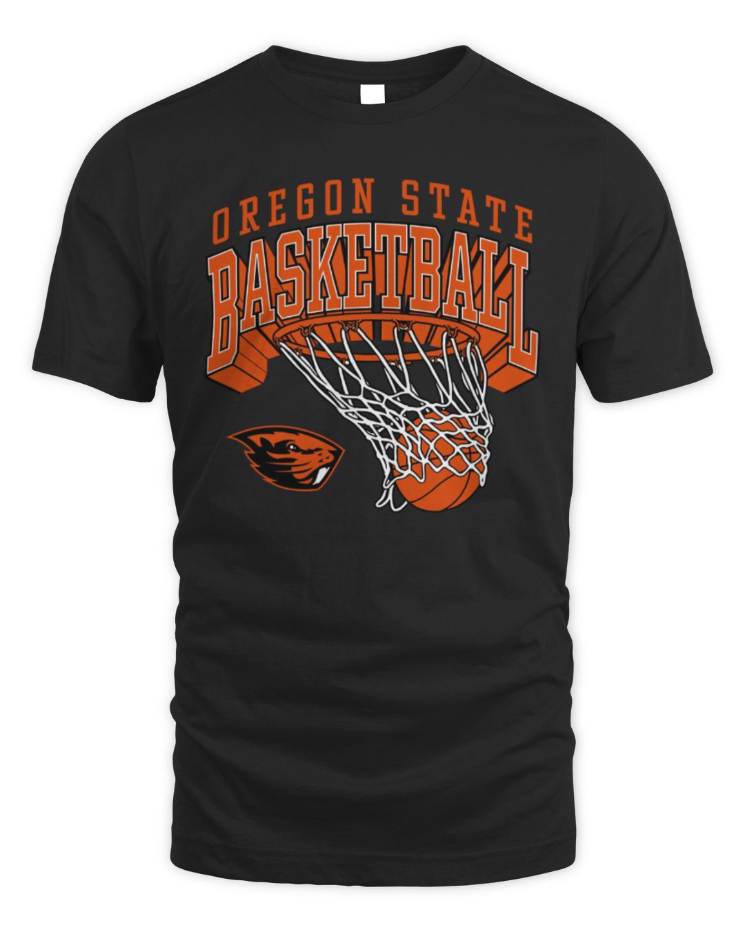 Official Black Oregon State Basketball Hoop Logo 2024 Shirt