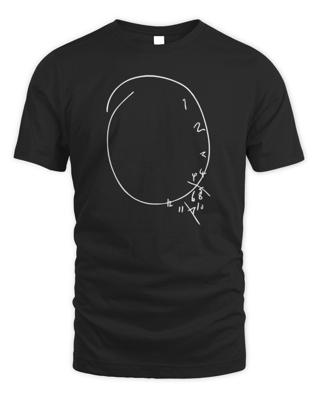 Hannibal Lecter Clock Face Drawing Cult Tv Shirt Black | Ahoged
