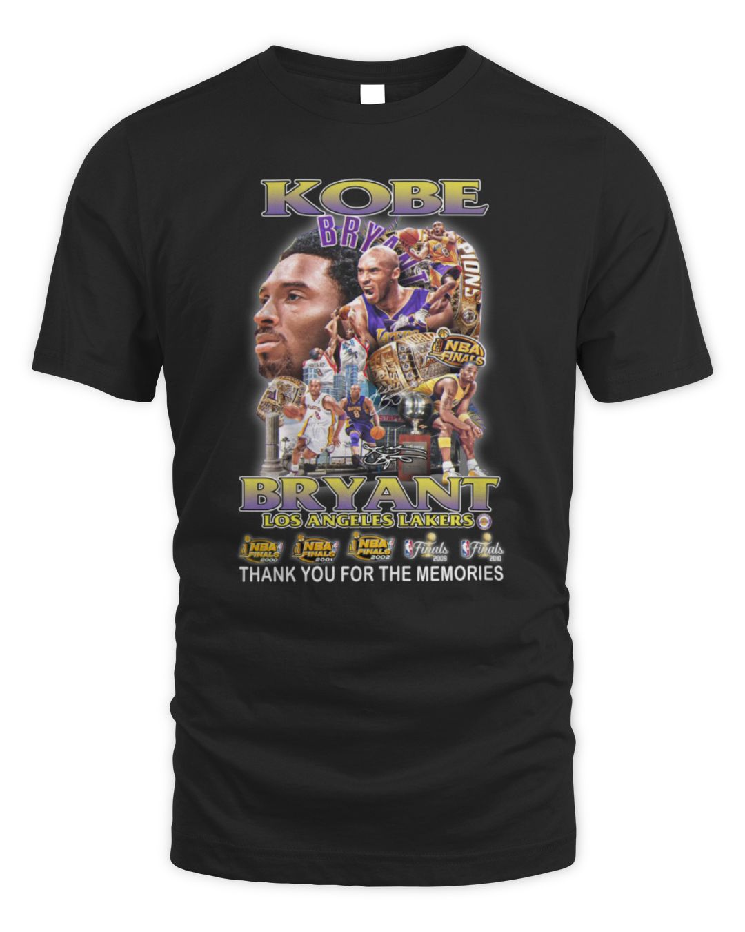 Kobe Bryant Los Angeles Lakers NBA Thank You For The Memories T-Shirts ...