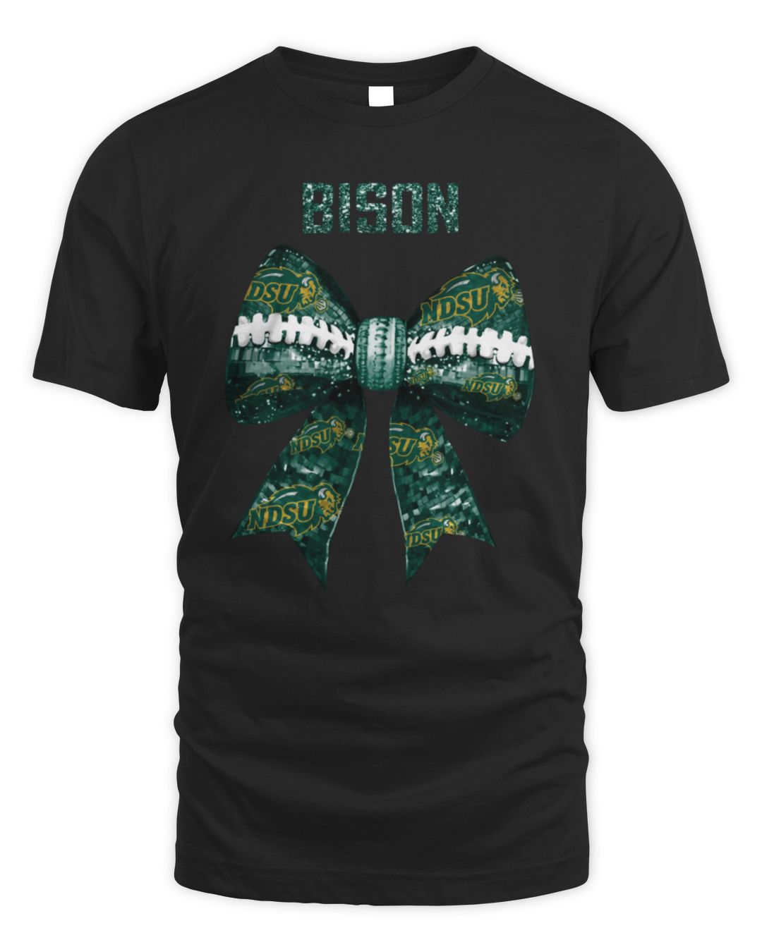 Bow North Dakota State Bison Football Logo Tee