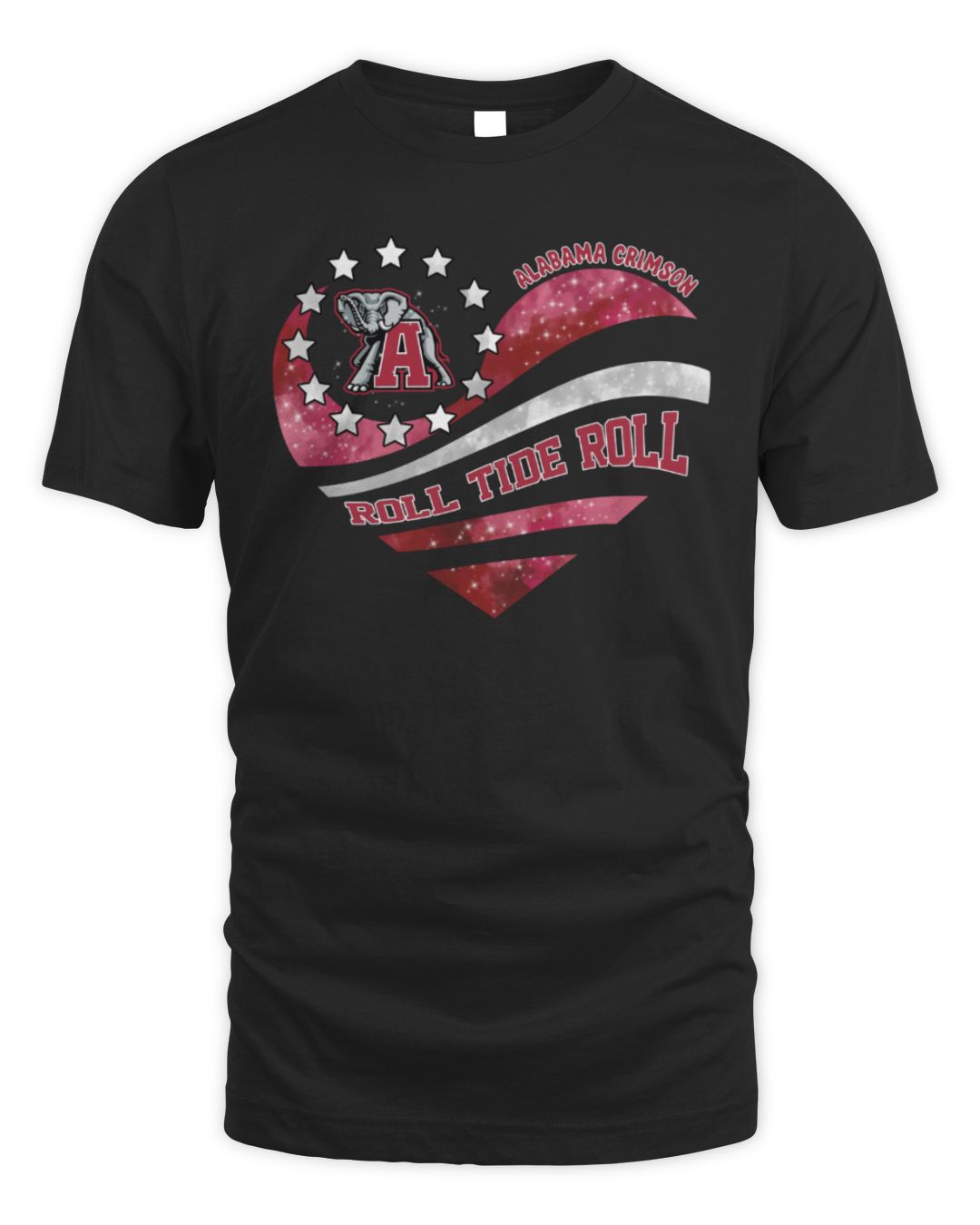 Alabama Crimson Tide Roll Tide Roll Heart Logo Tee