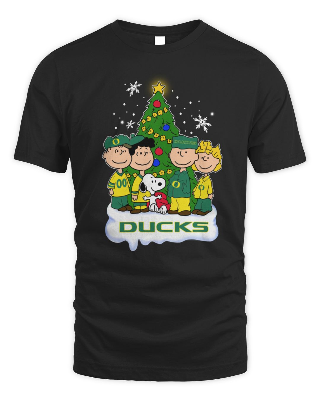 Peanuts Snoopy And Friends Oregon Ducks Christmas Tree Hoodie