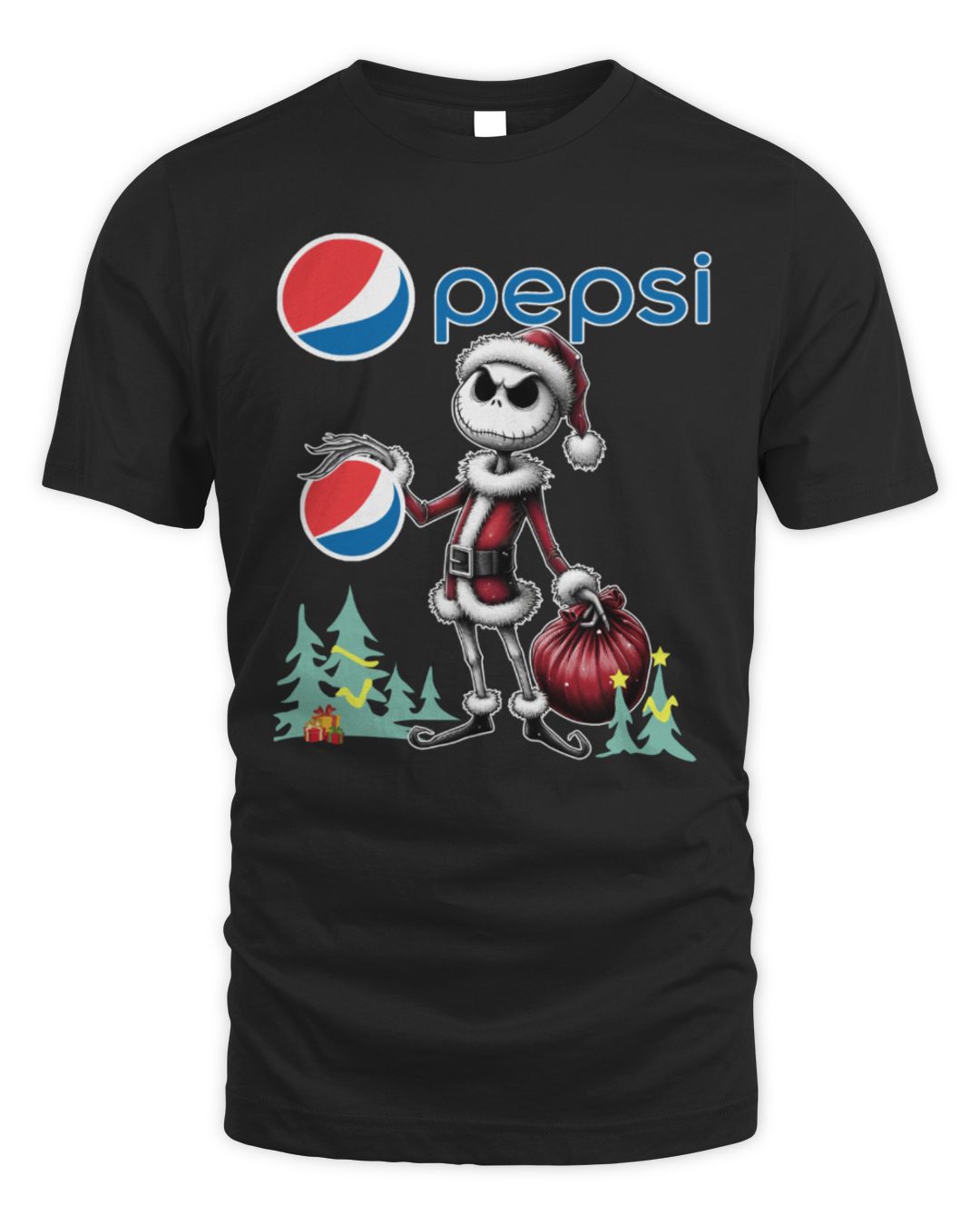 Pepsi X Santa Jack Skellington Christmas Logo Hoodie