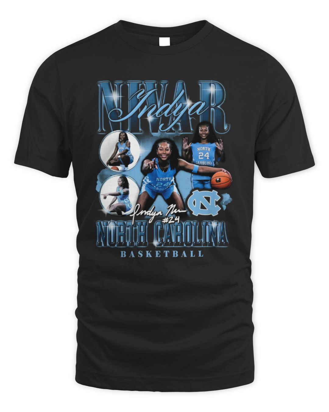 Indya Nivar North Carolina Basketball #24 Shirt