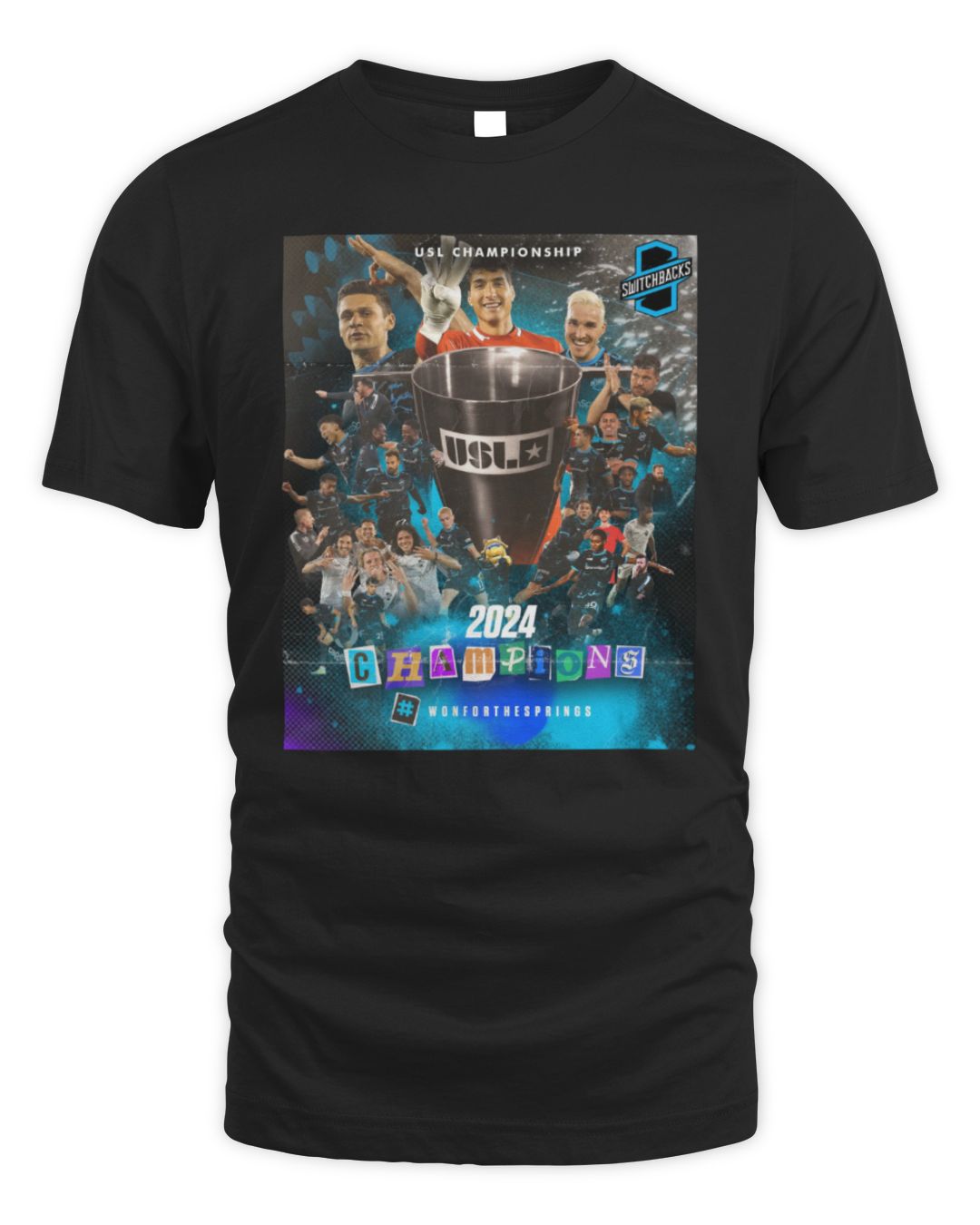 Switchbacks Fc 2024 Usl Champions Trophy All Team Poster Tee