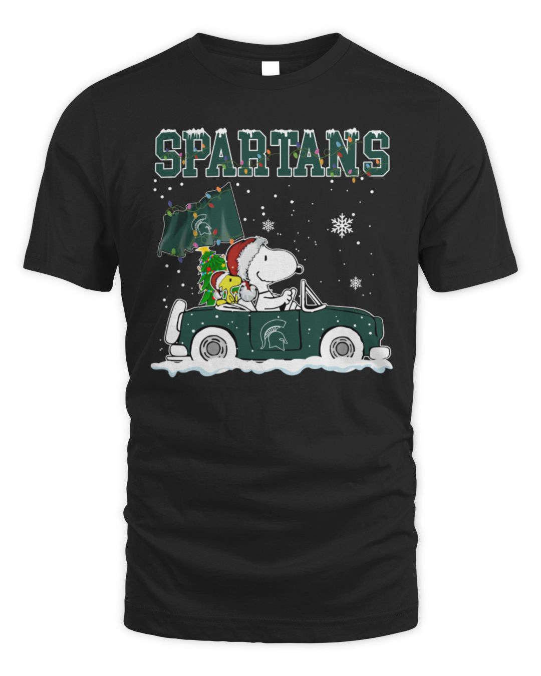 2024 Michigan State Spartans Snoopy And Woodstock Driving Car Cute ...