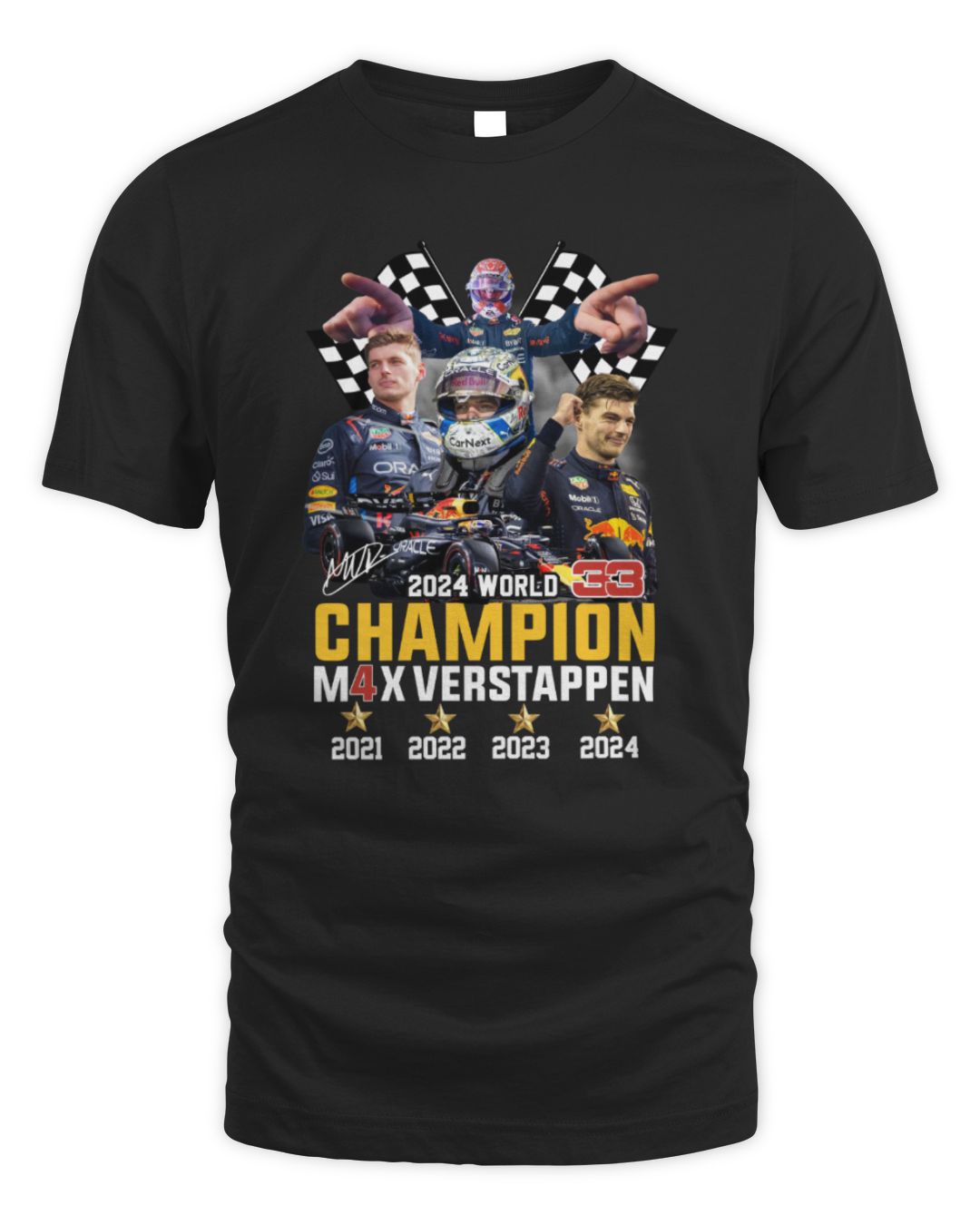 Max4 Verstappen Merch 2024 World Champion 2021 2022 2023 2024 Signature ...