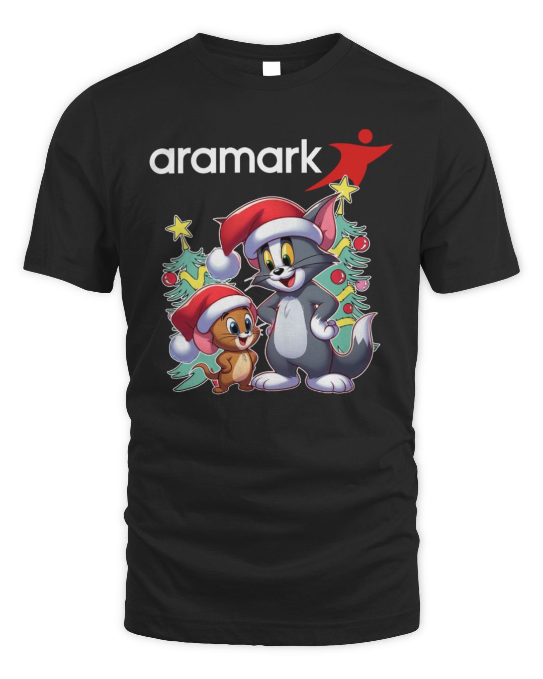 Aramark x Tom And Jerry Santa Hat Tree Christmas Logo Hoodie