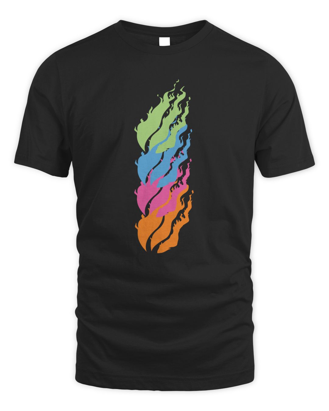 Fire Preston Stacked Neon Flame T Shirt | Ahoged
