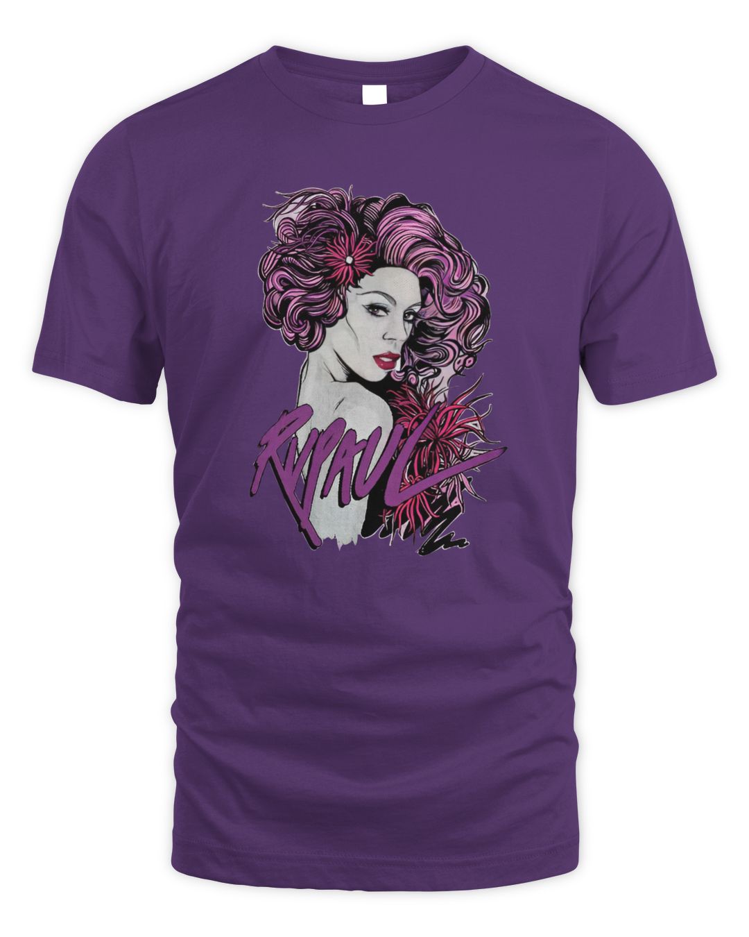 Official RuPaul Washed Photo Purple Shirt