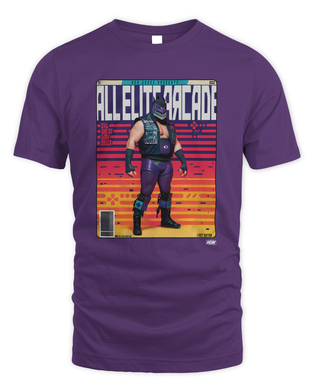 Aew Shop Evil Uno First Edition AEW Arcade T Shirt | Ahoged