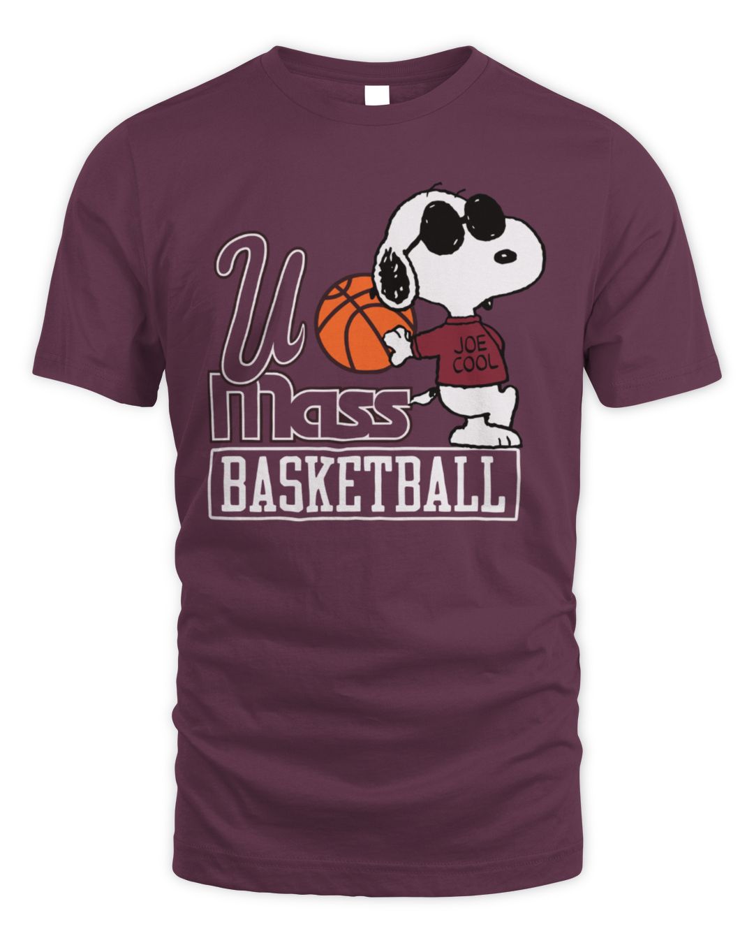 Peanuts X Umass Minutemen Snoopy Basketball Tee 2024 | Ahoged