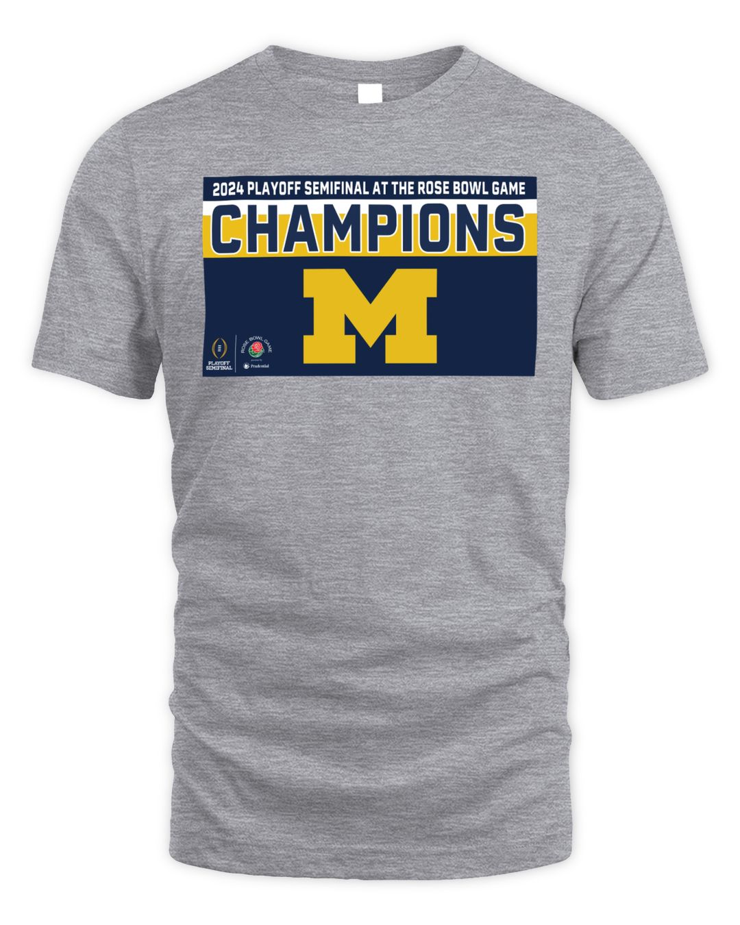 Michigan Wolverines Logo College Football Playoff 2024 Rose Bowl Champions Shirts