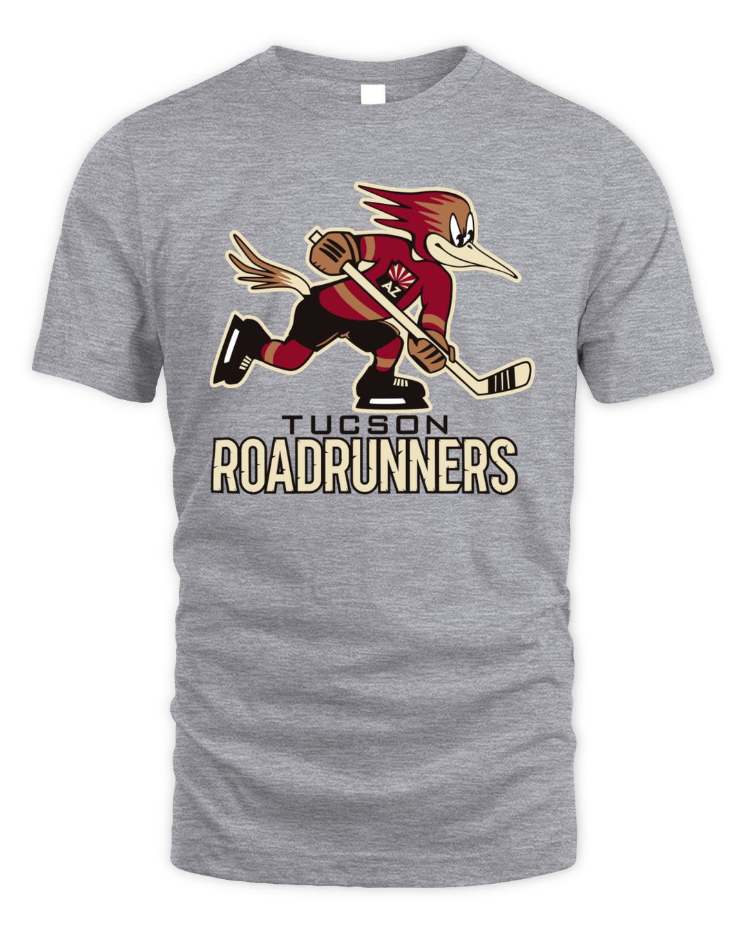 Tucson Roadrunners Primary Logo Stack Tee Gray