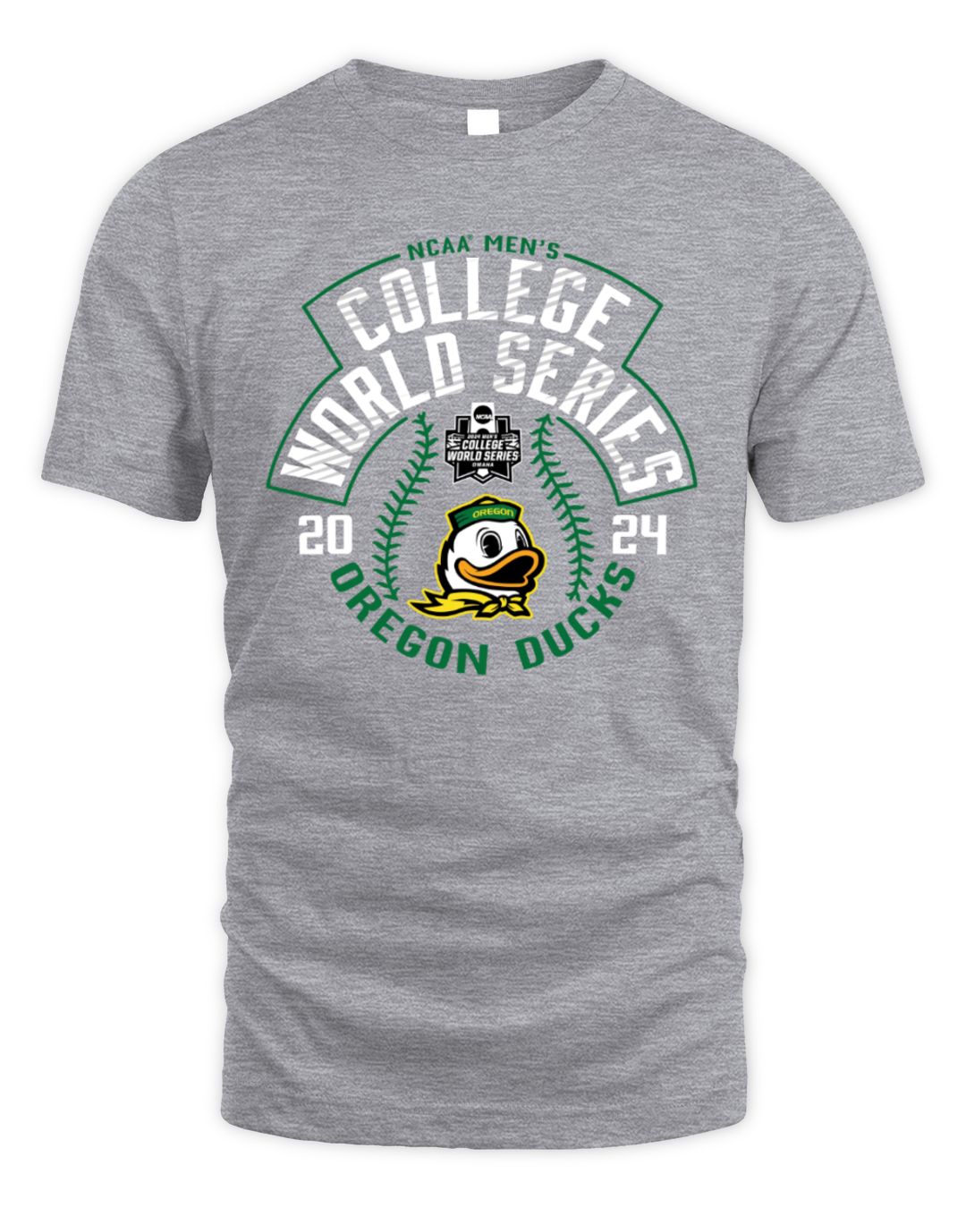 Oregon Ducks Baseball 2024 College World Series Bound Logo T-Shirt
