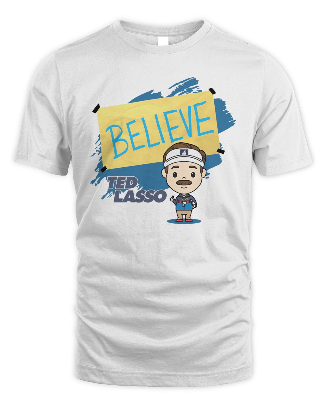 Ted Lasso Merch Ted Lasso Believe Chibi White Shirt