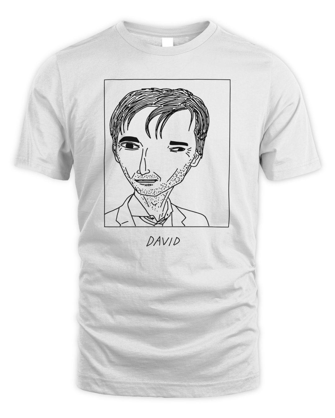 Badly Drawn Celebs Badly Drawn David Tennant Tee White