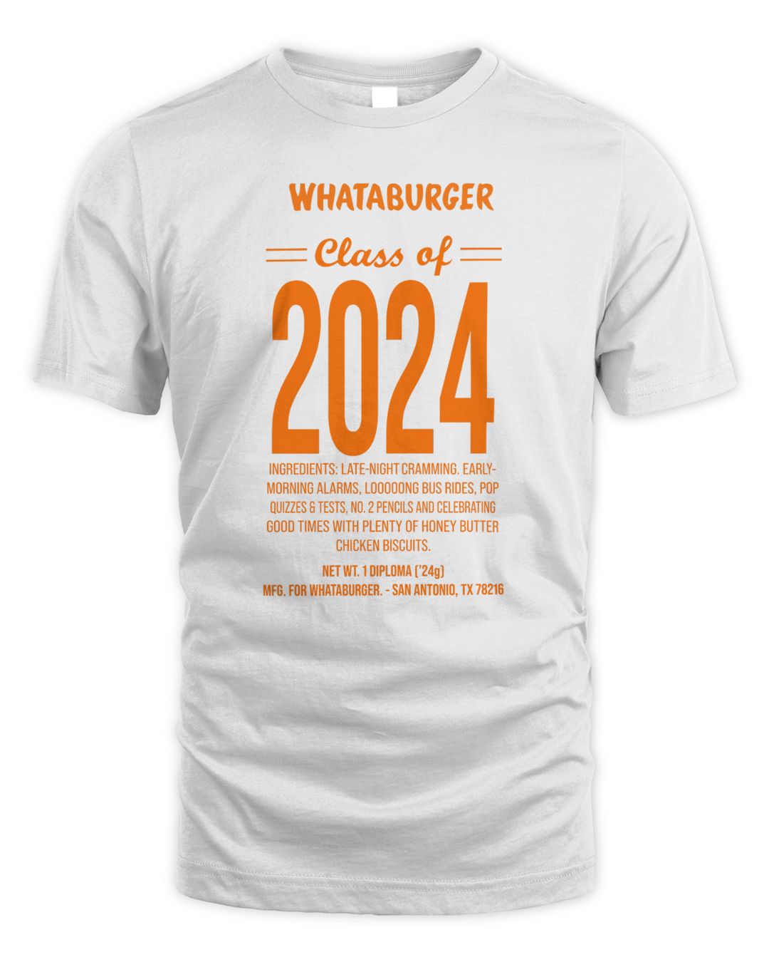 Whataburger Merch Class Of '24 Tee White