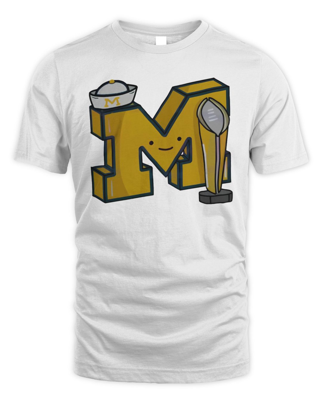 Michigan CFP National Champions Cup Logo Shirt White