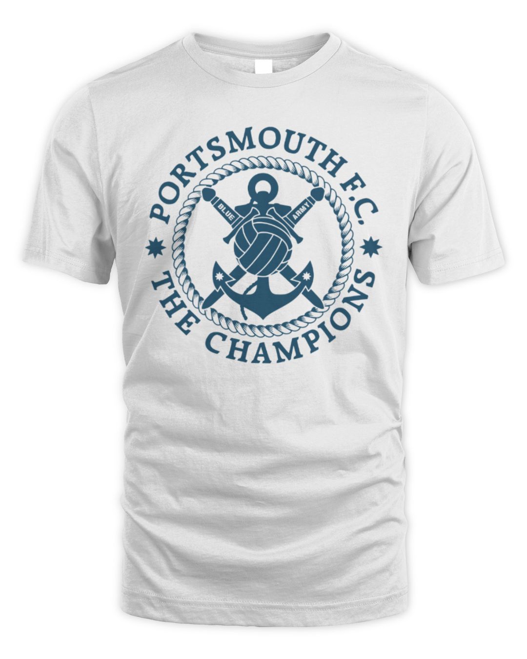 Official Pfc Champions 2024 Blue Army Tee White