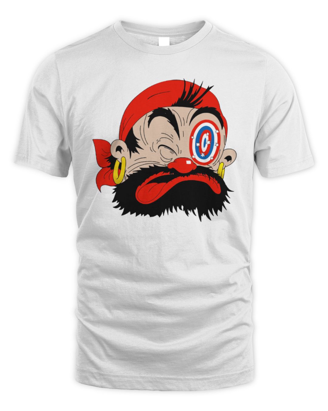 Popeye The Sailor Man Bluto Sindbad Knockout Shirt White