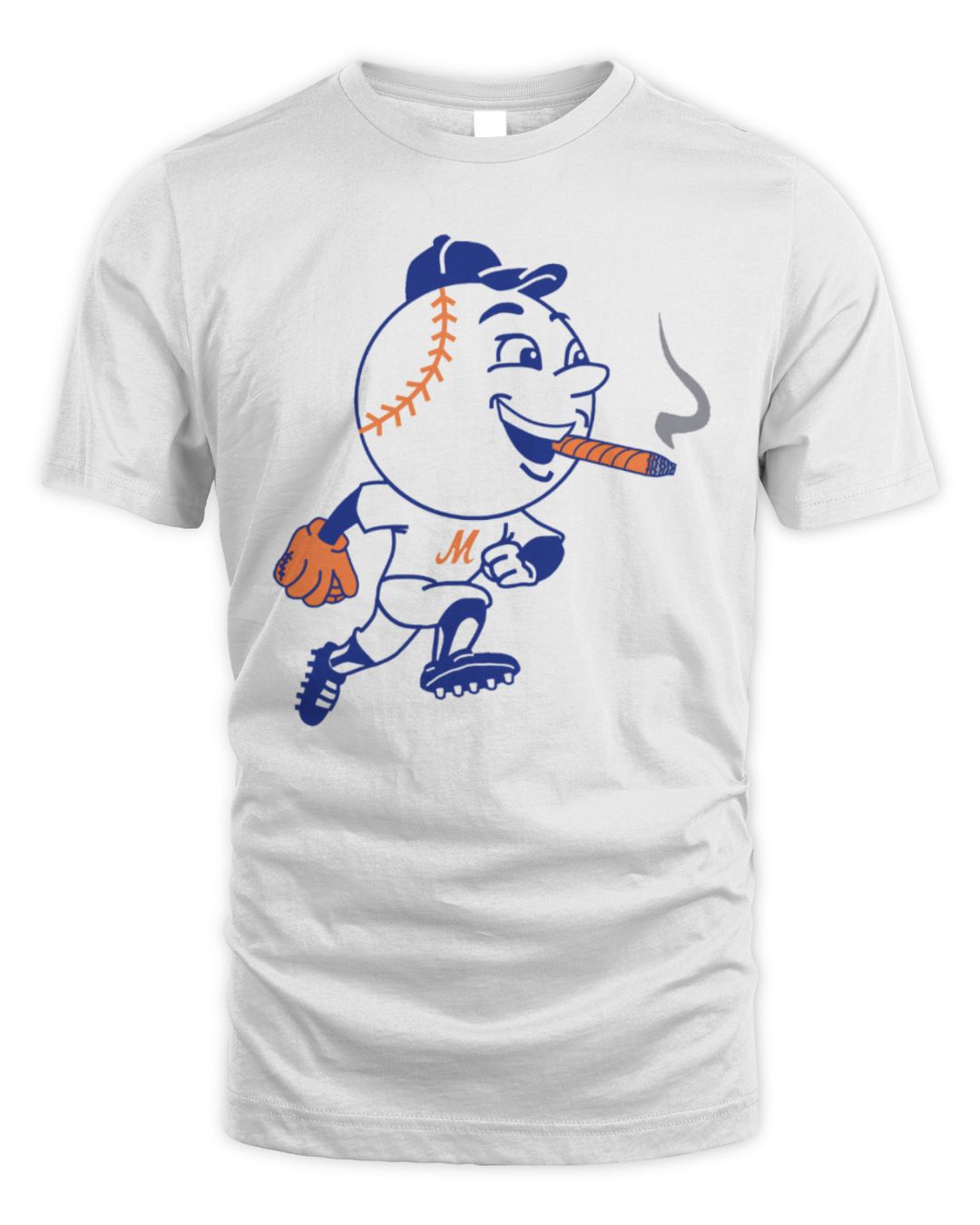 Exclusive Mr. Met Cartoon New York Mets MLB Mascot Smoke Shirts